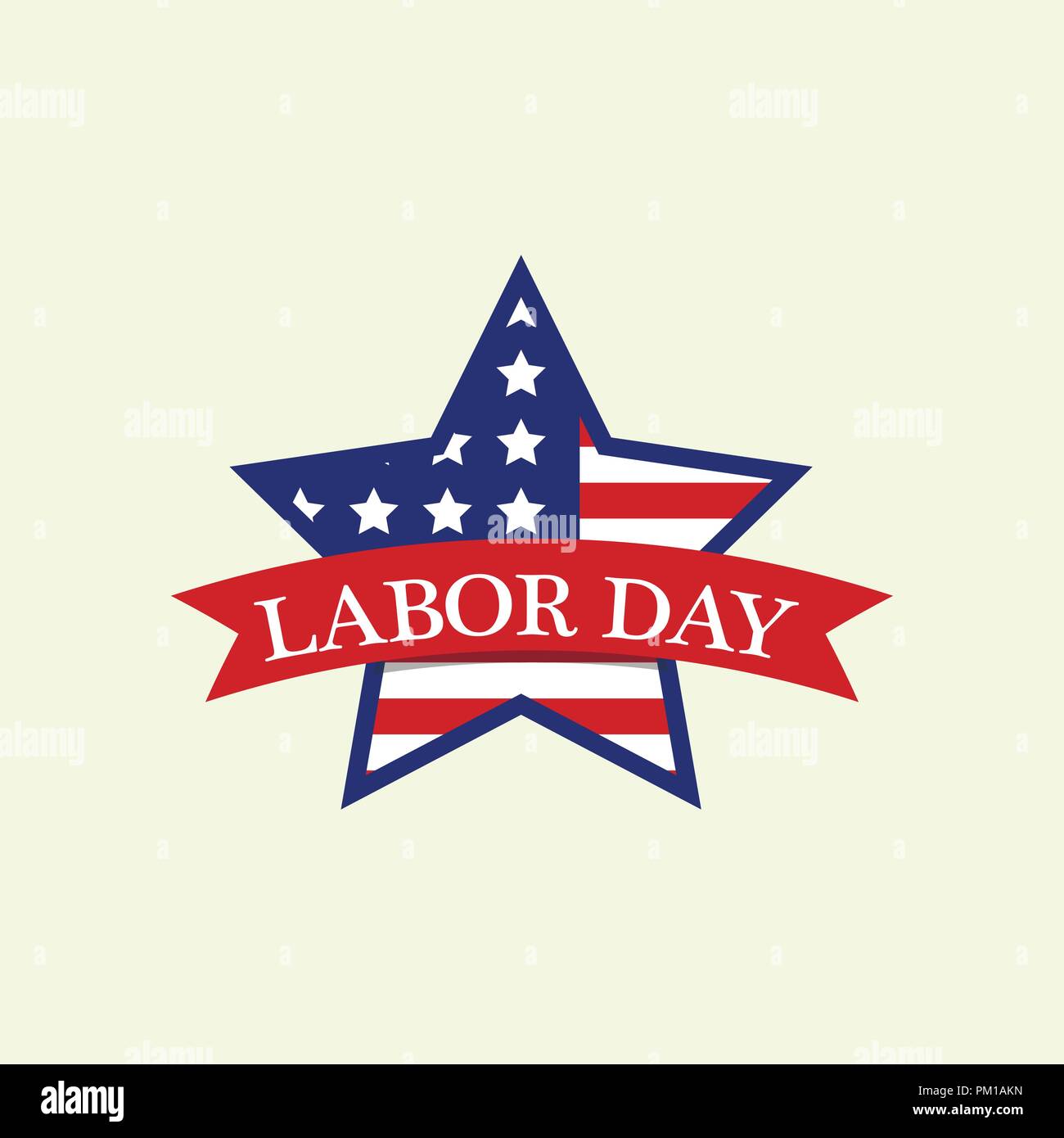 Usa labor day logo, flat style Stock Vector Image & Art - Alamy