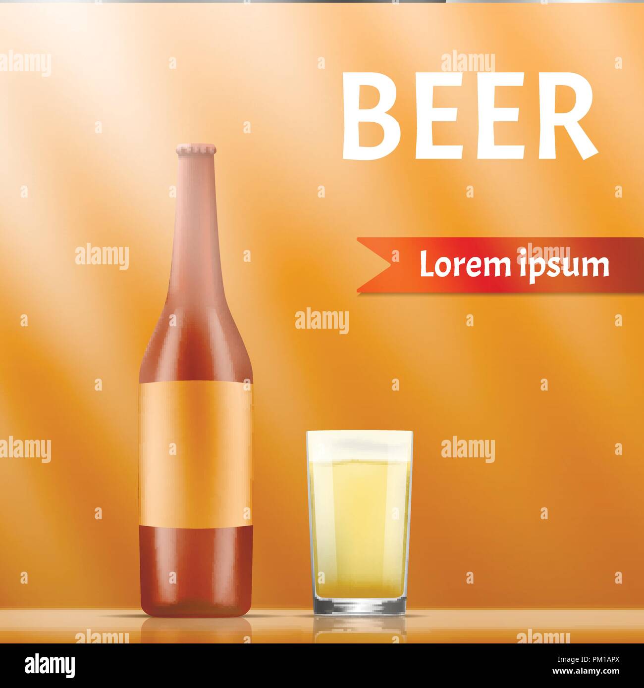 Beer concept banner, realistic style Stock Vector Image & Art - Alamy