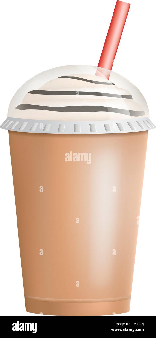 Fresh ice latte icon, realistic style Stock Vector Image & Art - Alamy