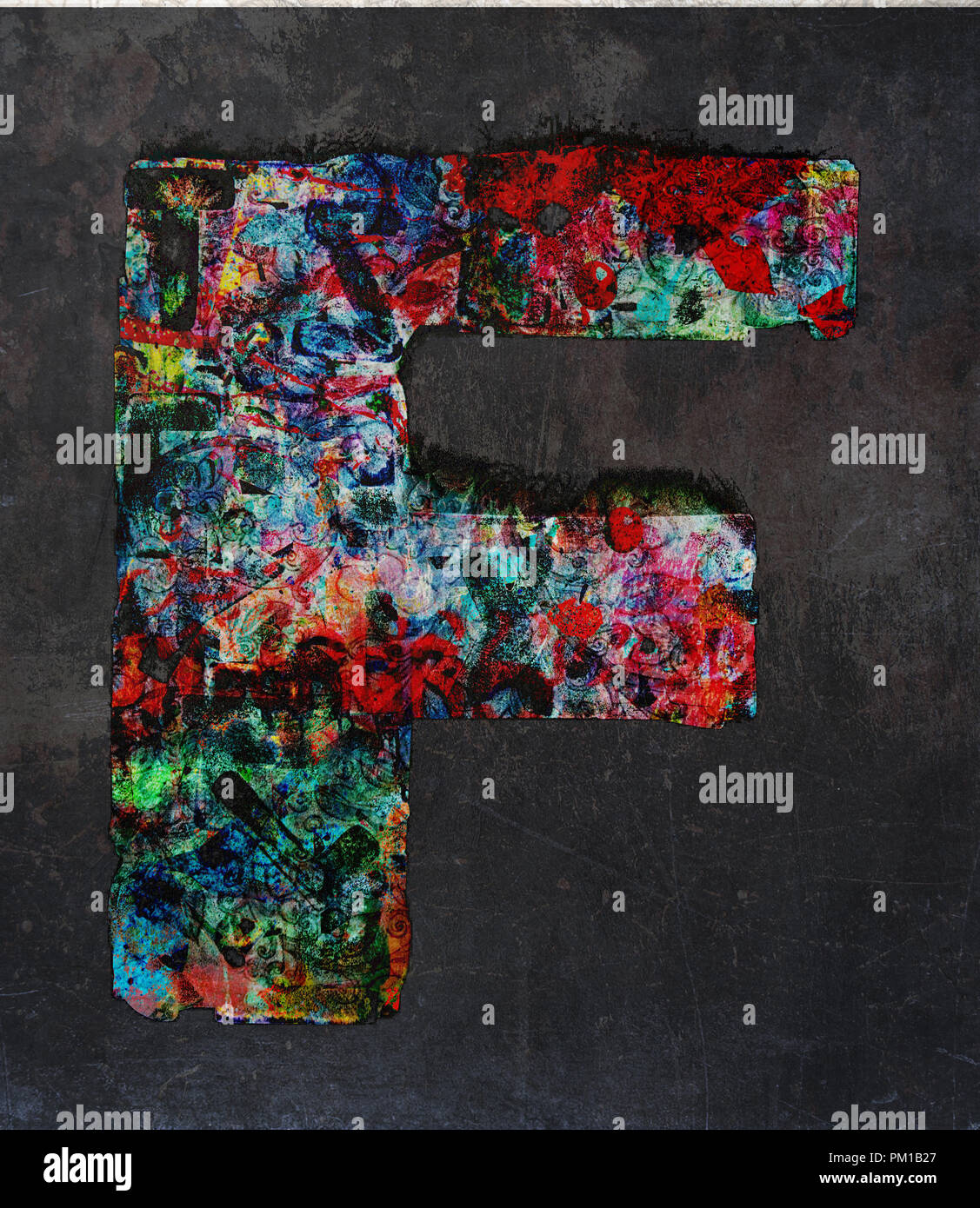 Letter F Graffiti Style