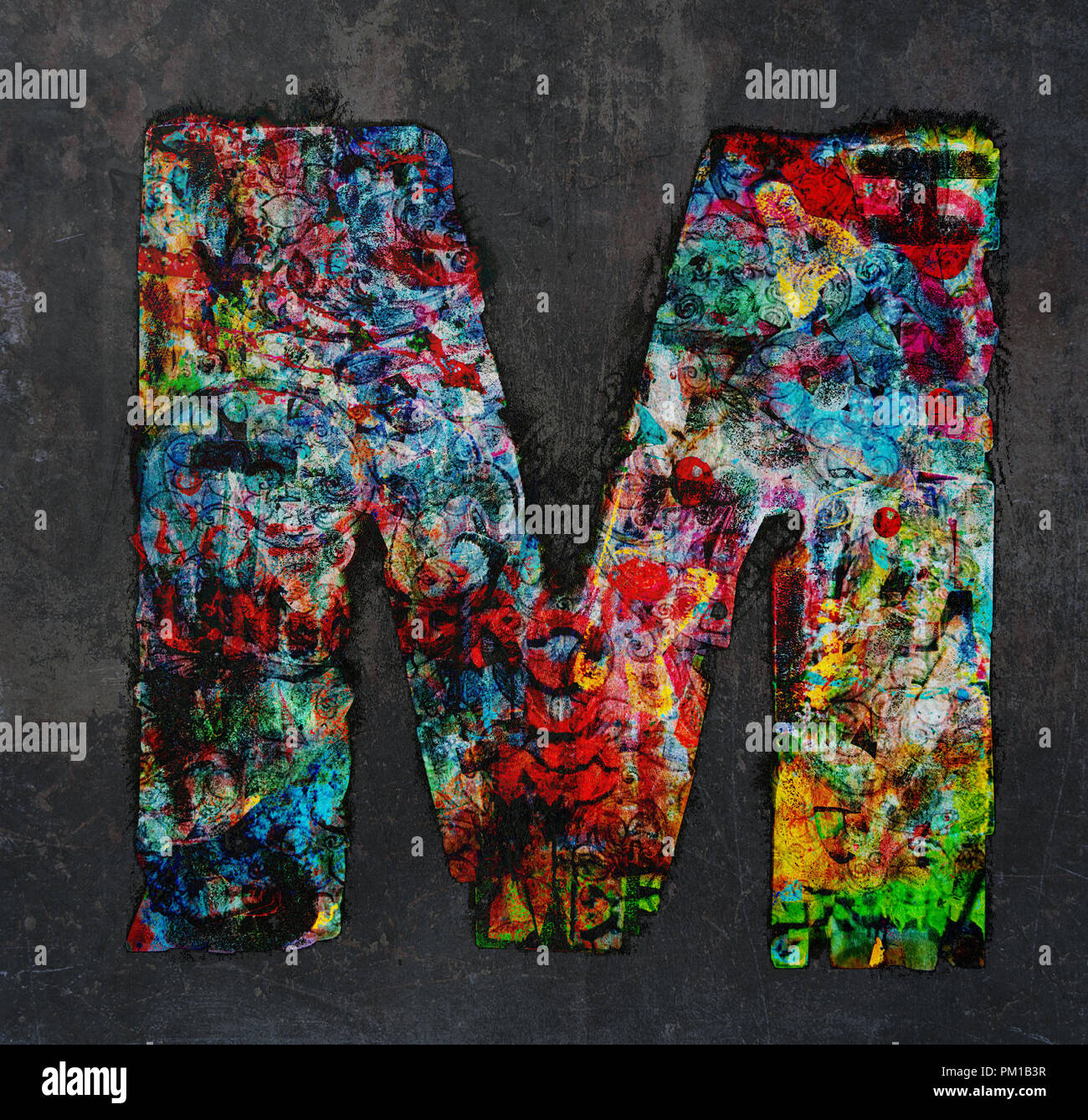 The Letter M Graffiti Style