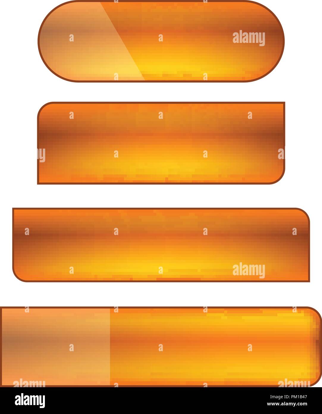 vector web buttons set - orange Stock Vector Image & Art - Alamy