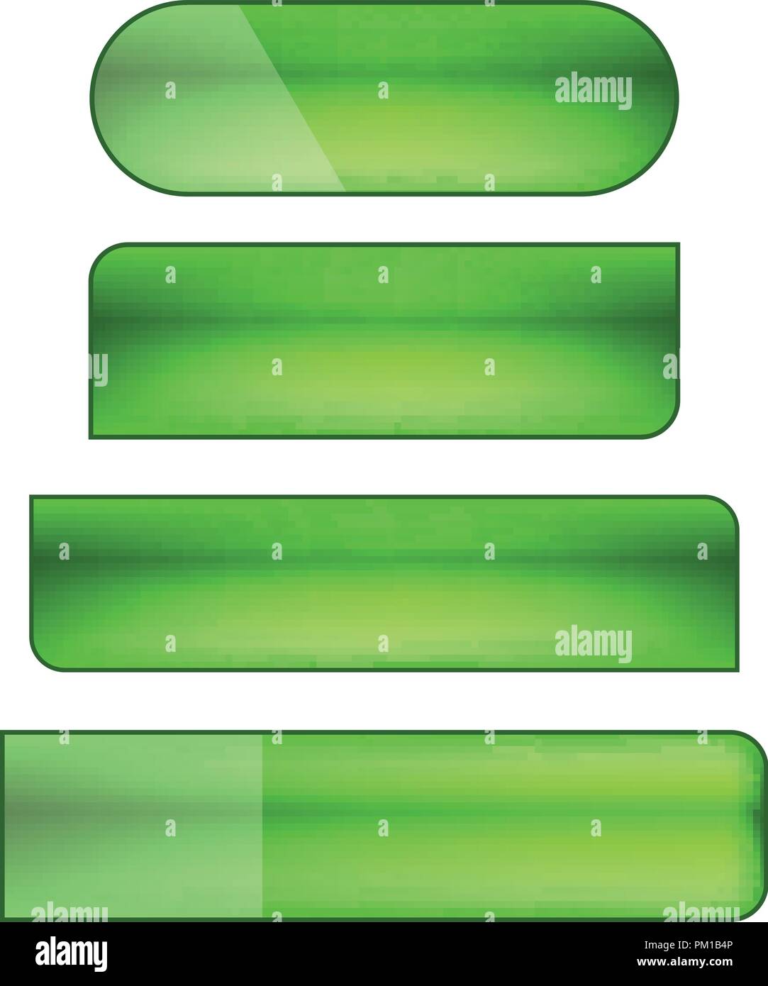 vector web buttons set - green Stock Vector Image & Art - Alamy