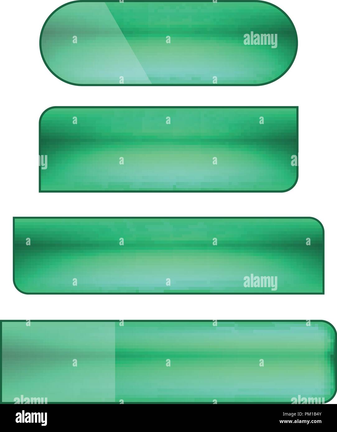 vector web buttons set - green Stock Vector Image & Art - Alamy