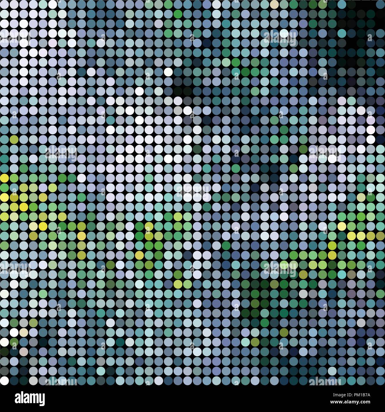 abstract vector colored round dots background - blue, violet and green ...