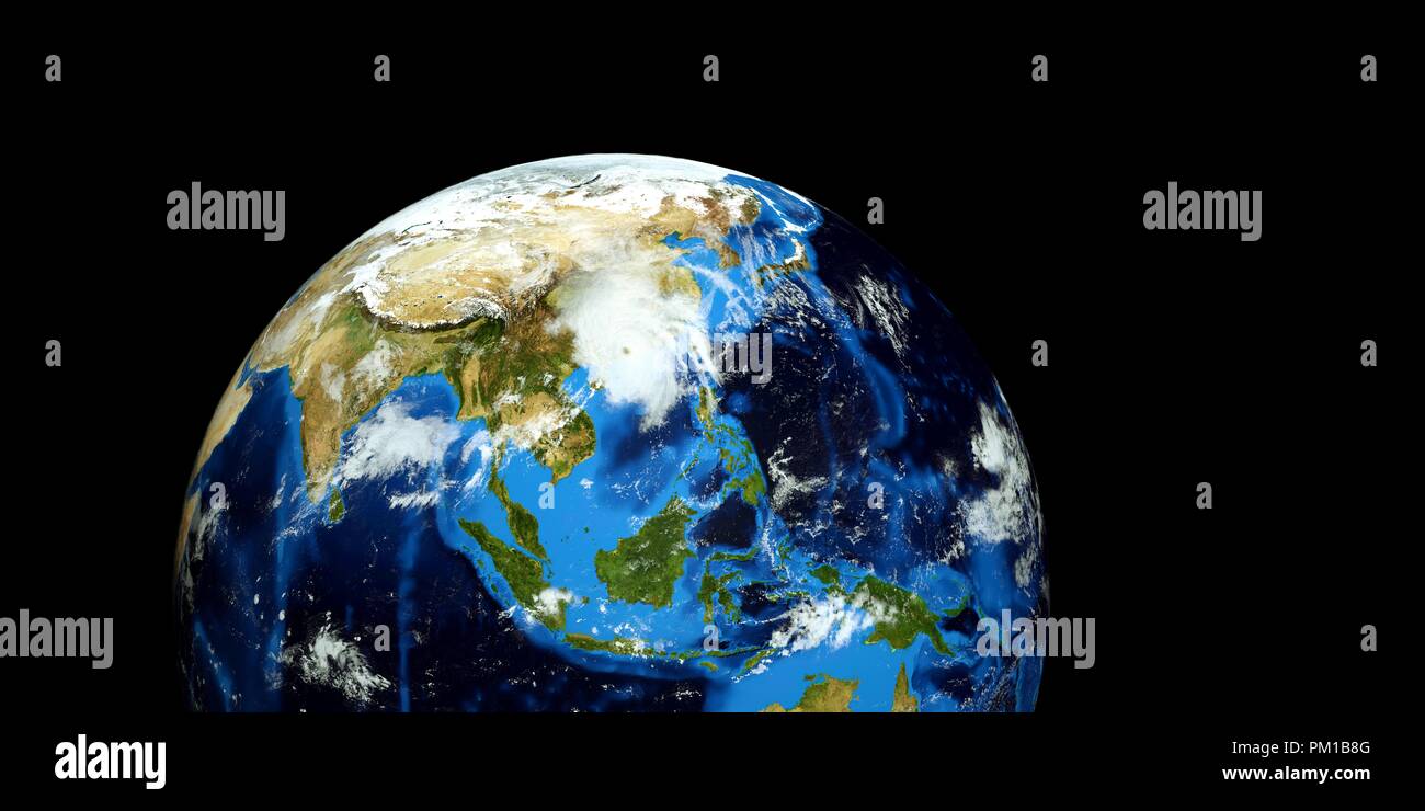 Extremely detailed and realistic high resolution 3D image of a Typhoon ...