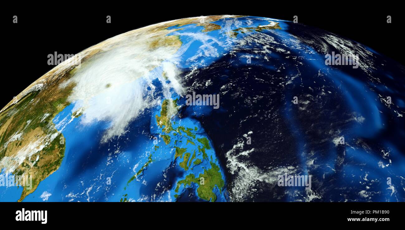 Extremely detailed and realistic high resolution 3D image of a Typhoon ...