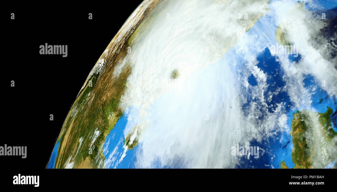 Extremely detailed and realistic high resolution 3D image of a Typhoon ...