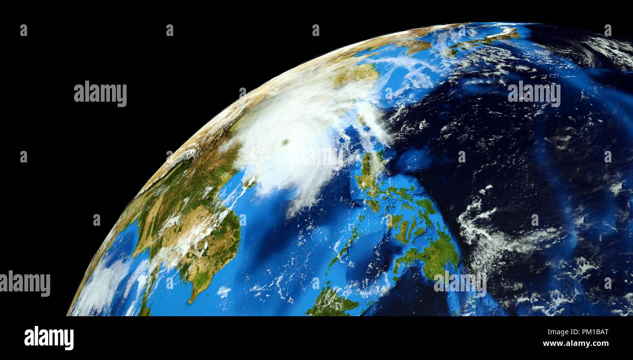 Extremely detailed and realistic high resolution 3D image of a Typhoon ...