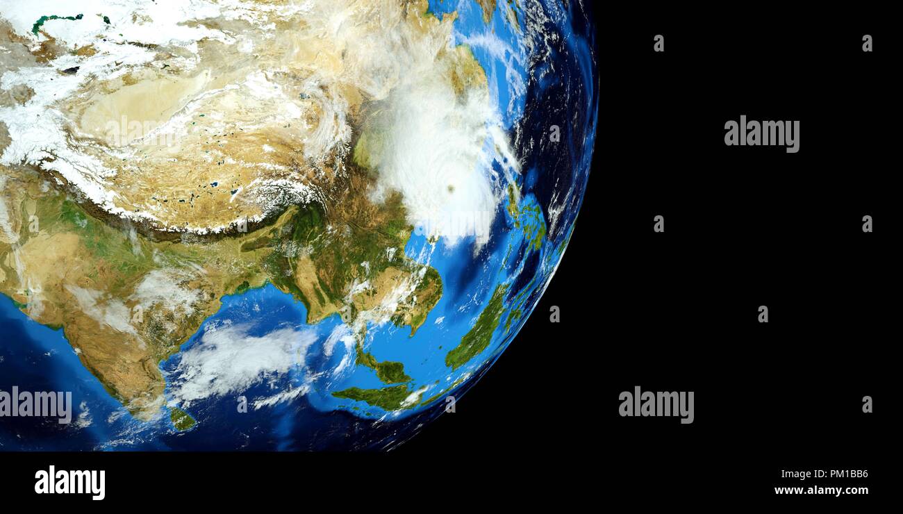 Extremely detailed and realistic high resolution 3D image of a Typhoon ...