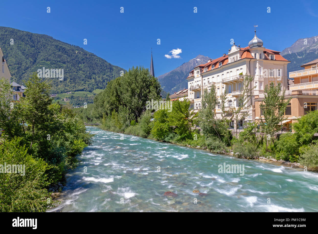 At Passer river in Meran, South Tyrol Stock Photo - Alamy