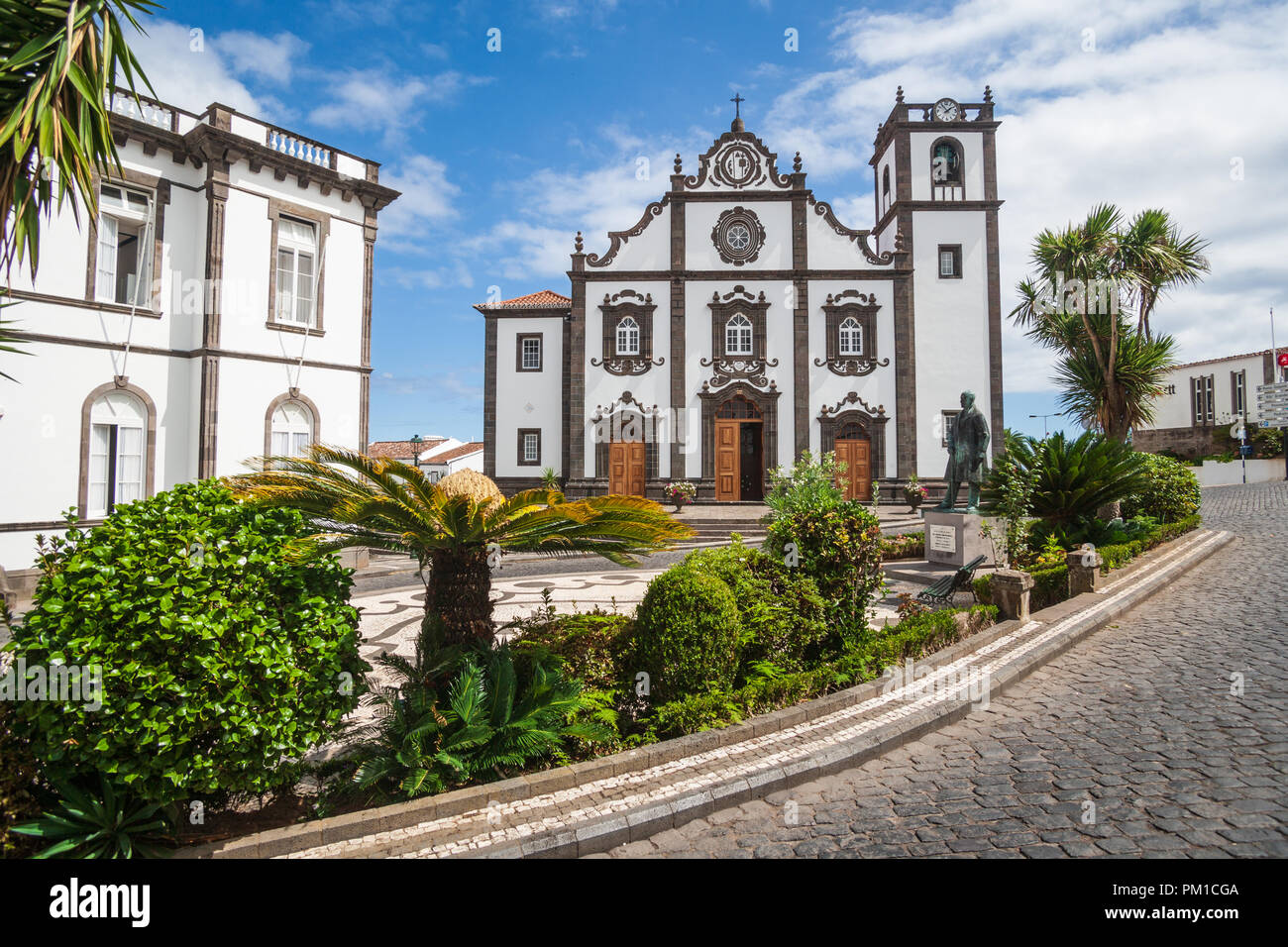 Church of Saint George sao miguel azores Stock Photo - Alamy