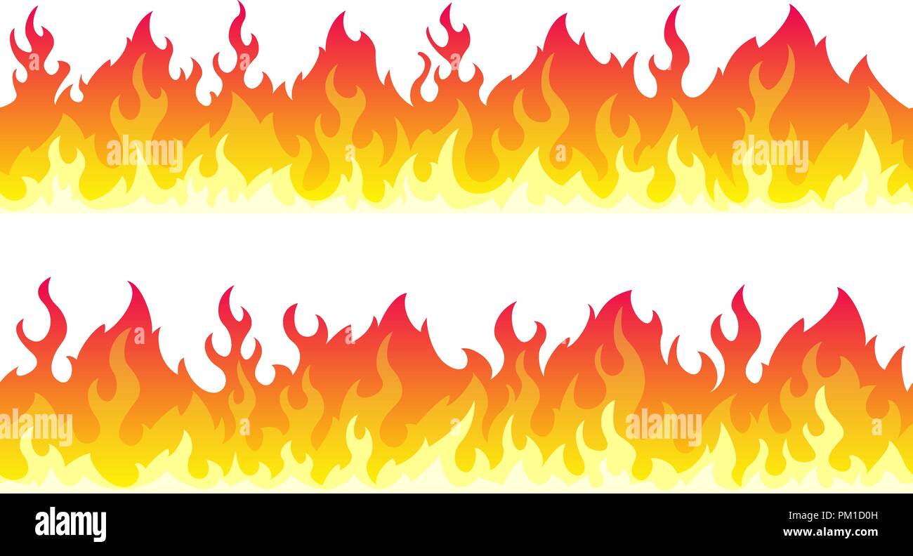 Fire flame frame borders Stock Vector Image & Art - Alamy