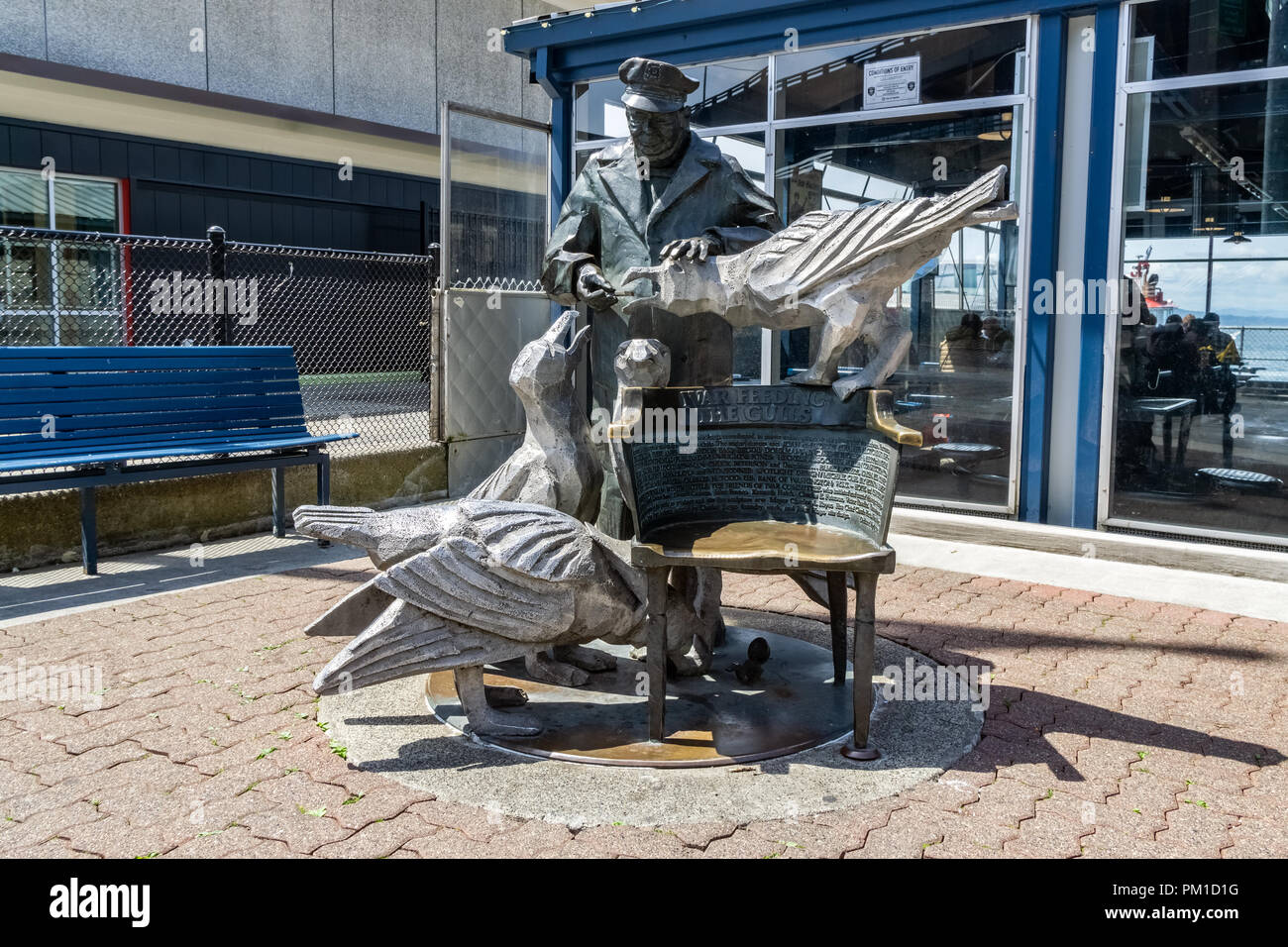 Ivar feeding the gulls, Ivar Haglund is a Seattle waterfront folk hero ...