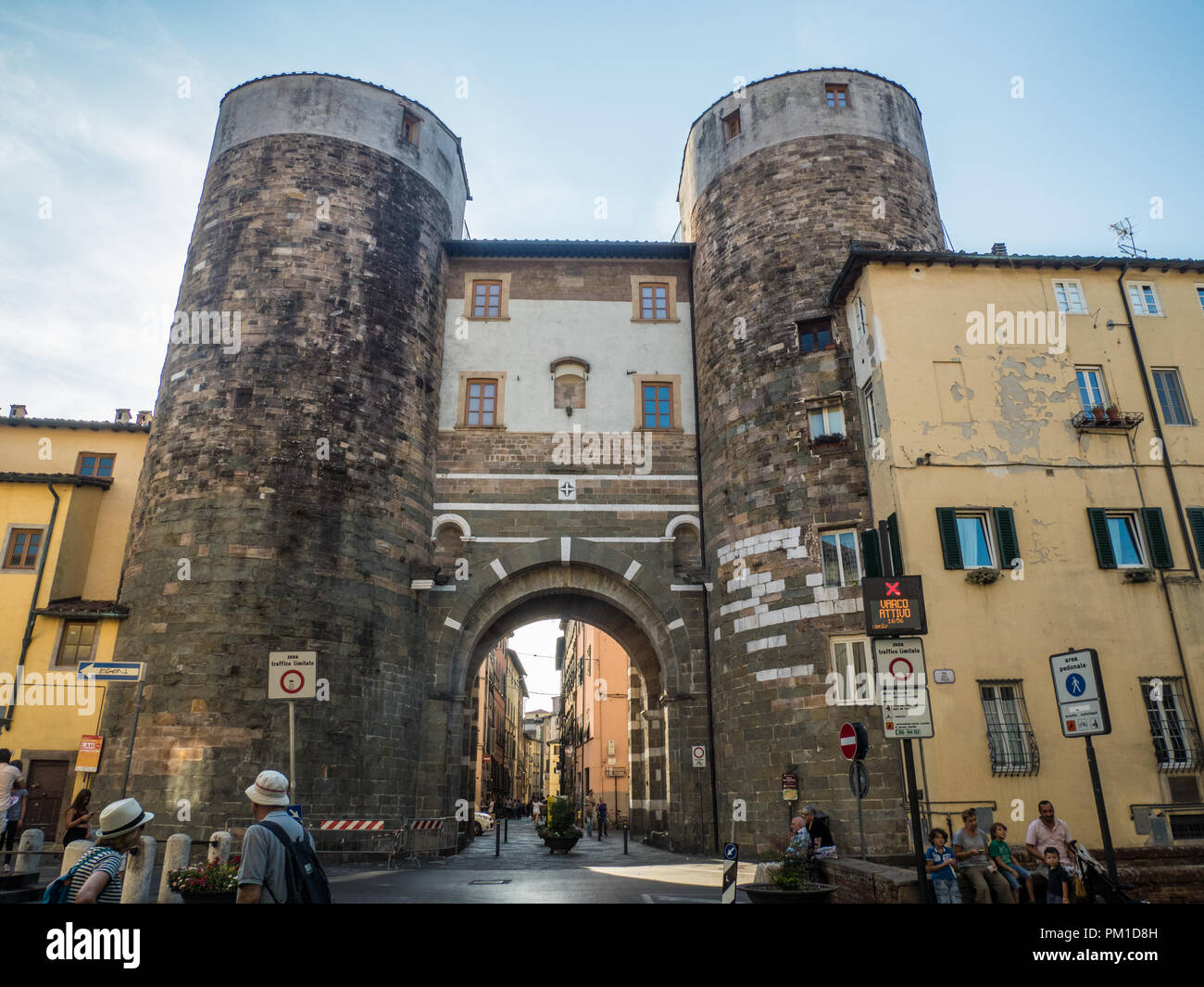 Gate of Saints Gervasio and Protasio, in the walled city of Lucca ...
