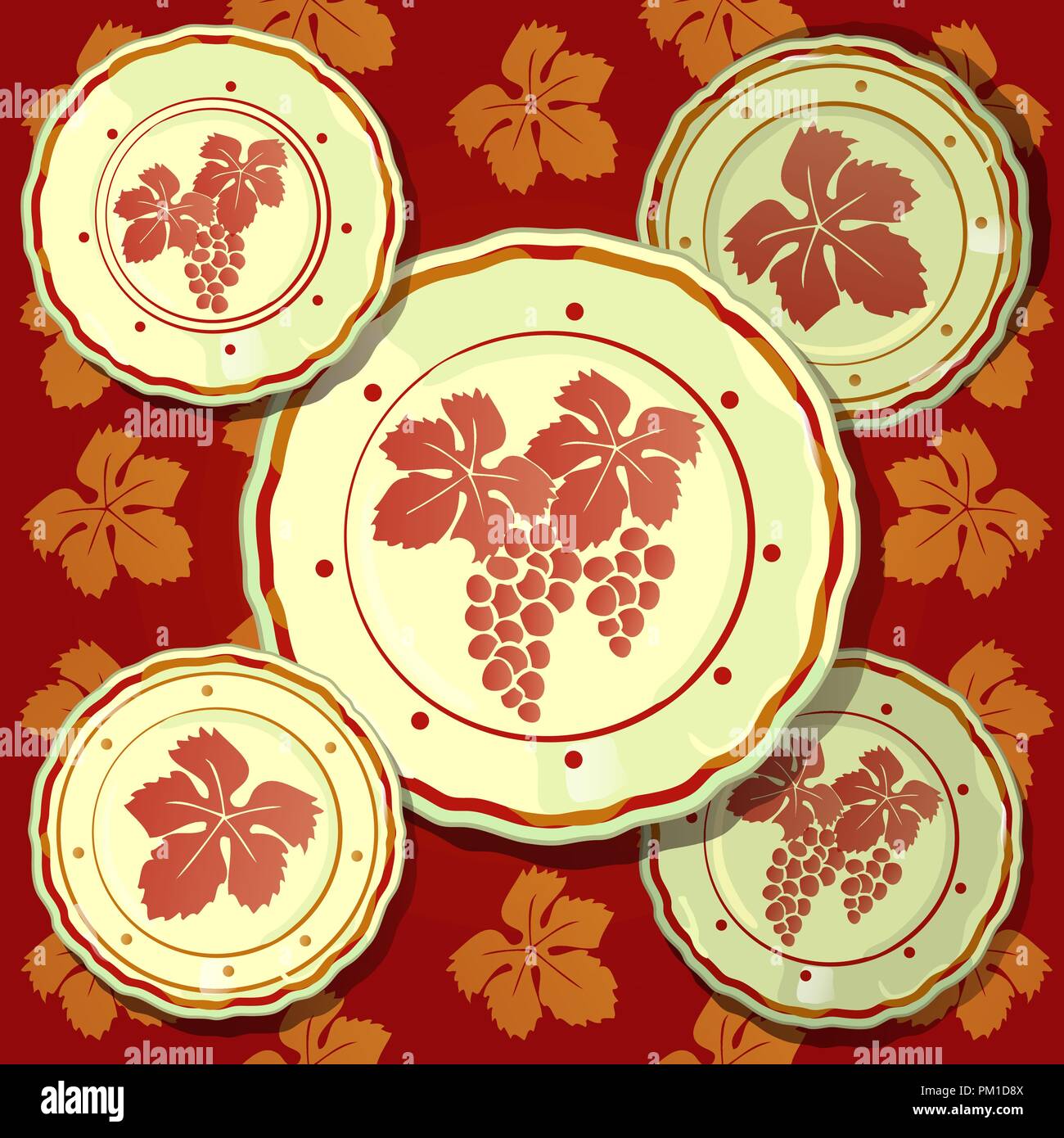 Close up red grape in Stock Vector Images - Alamy
