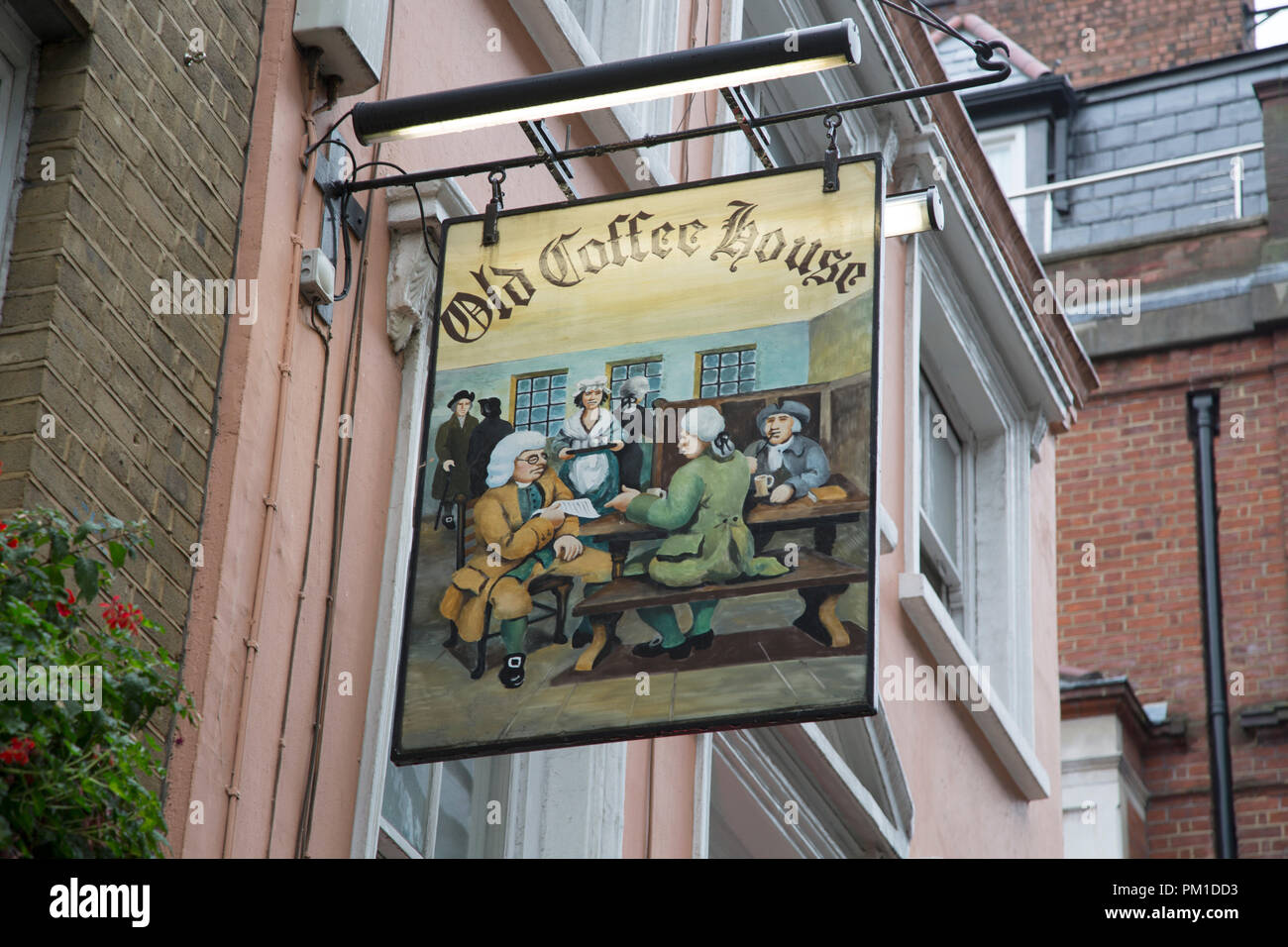 Old Coffee House Pub Sign; Beak Street; London; England; UK Stock Photo ...