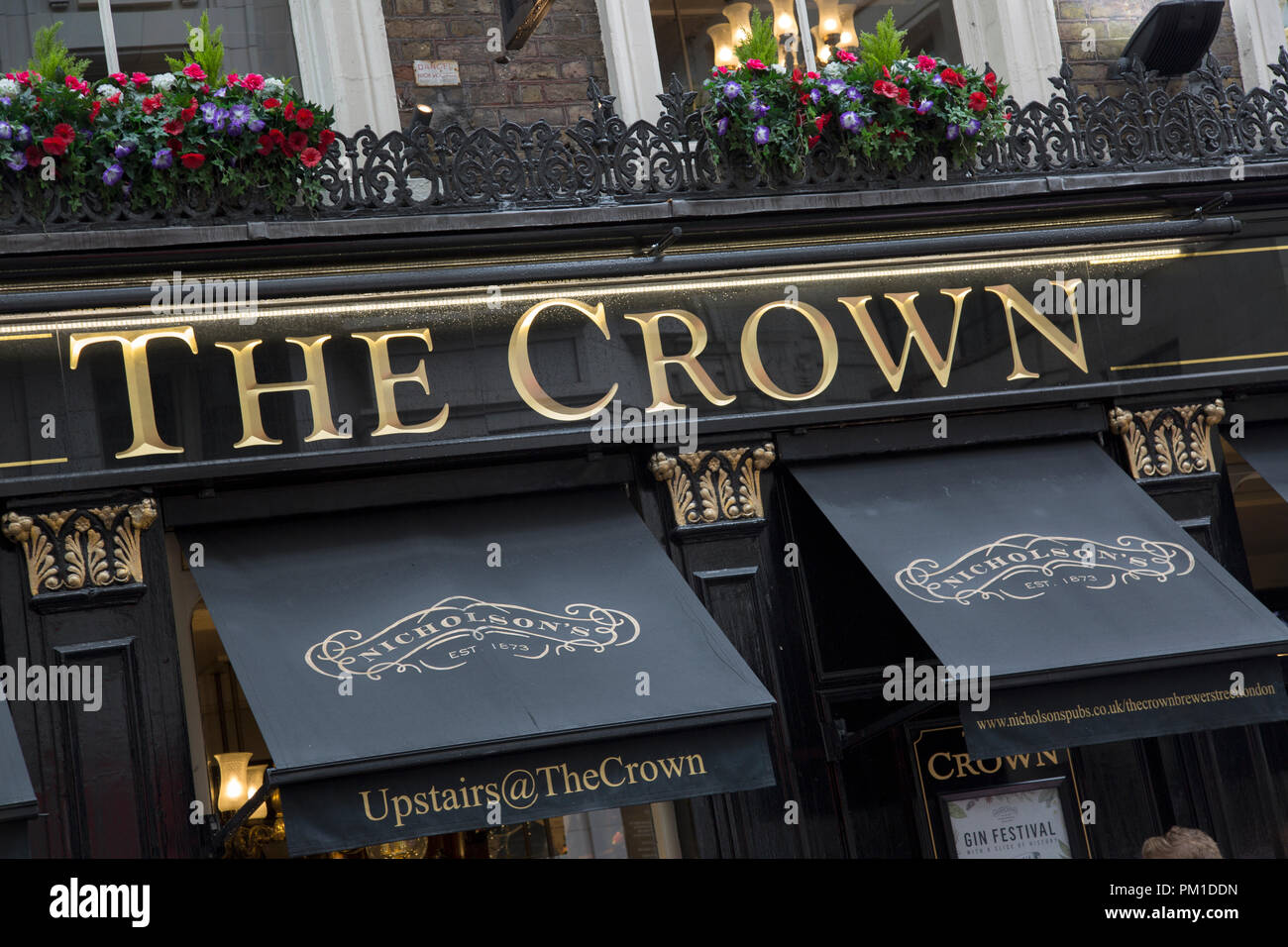 Crown Pub Sign; Beak Street; London; England; UK Stock Photo - Alamy