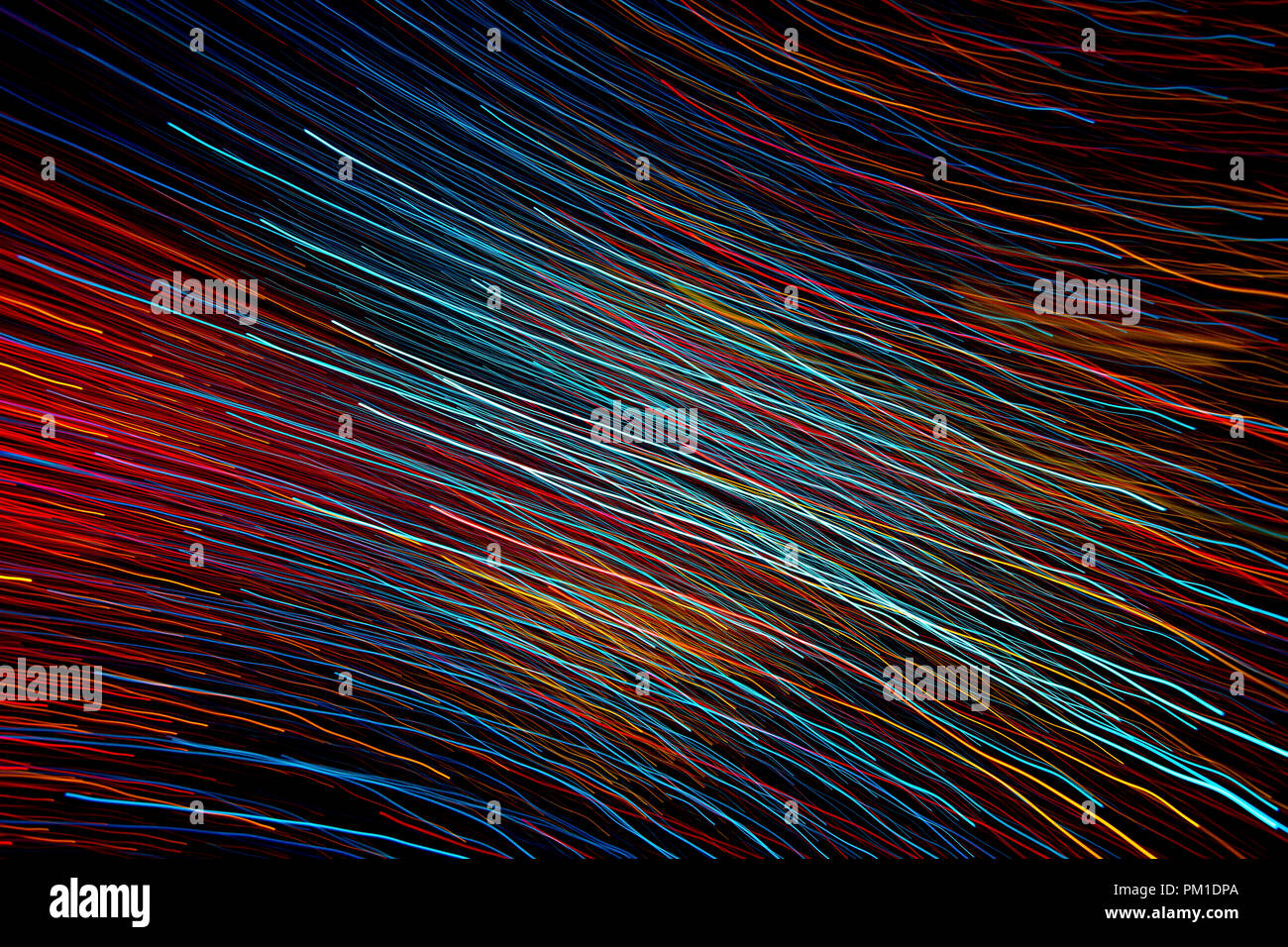 Bright colored diagonal light trails Stock Photo - Alamy