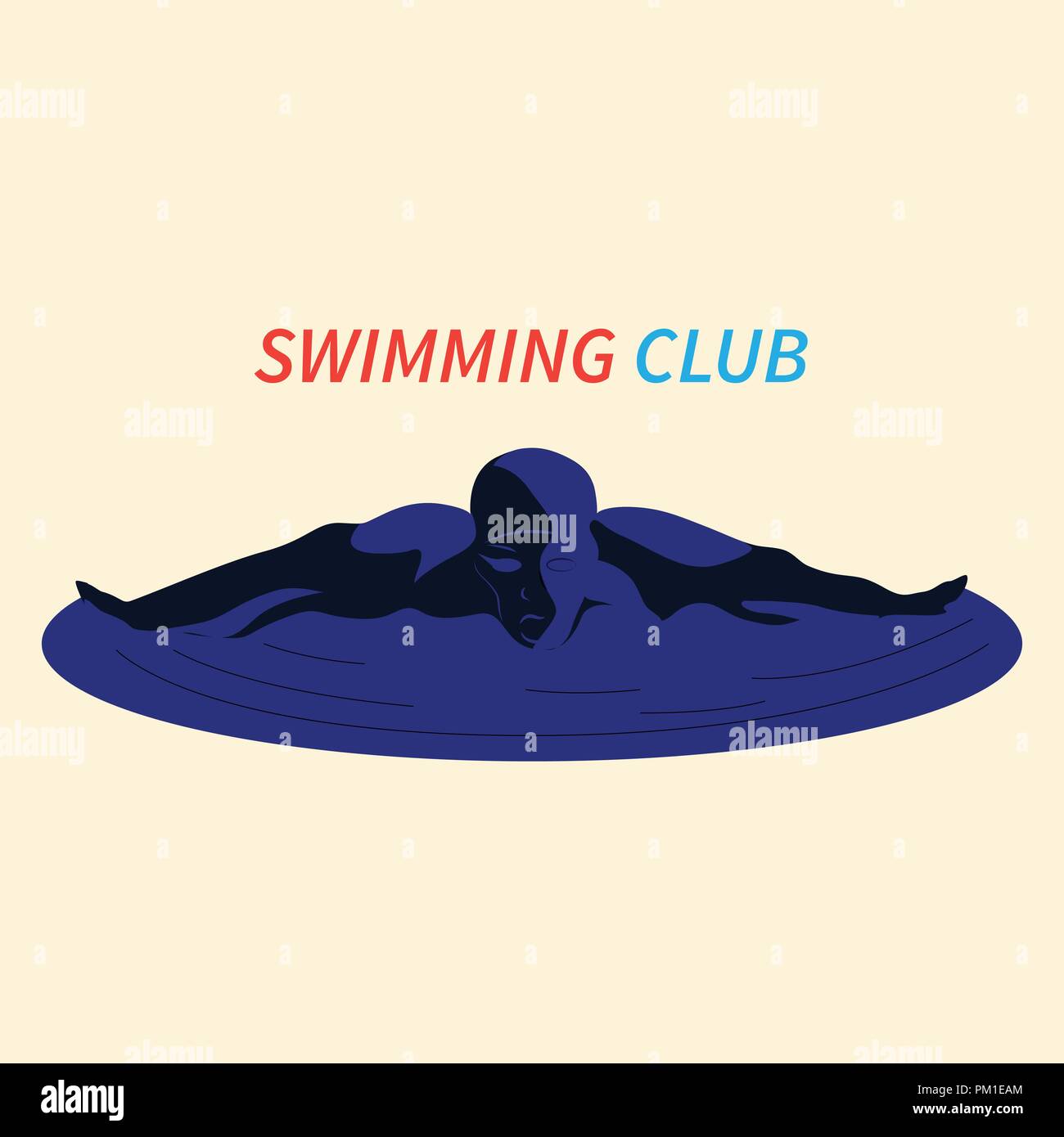 Swimmer on white background Stock Vector Image & Art - Alamy