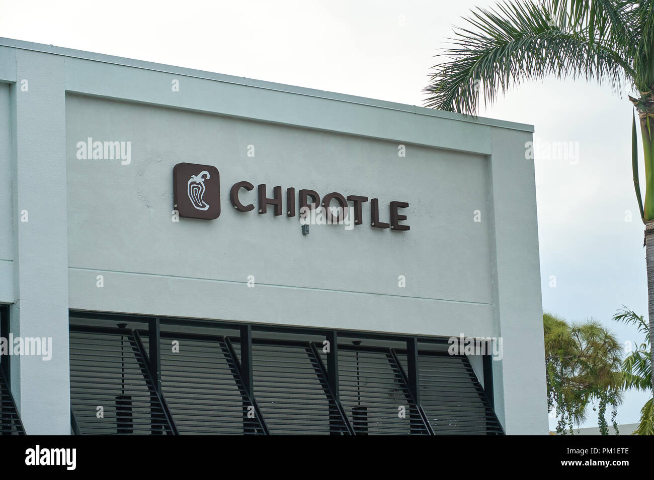 MIAMI, USA - AUGUST 22, 2018: Chipotle restaurant logo. Chipotle ...