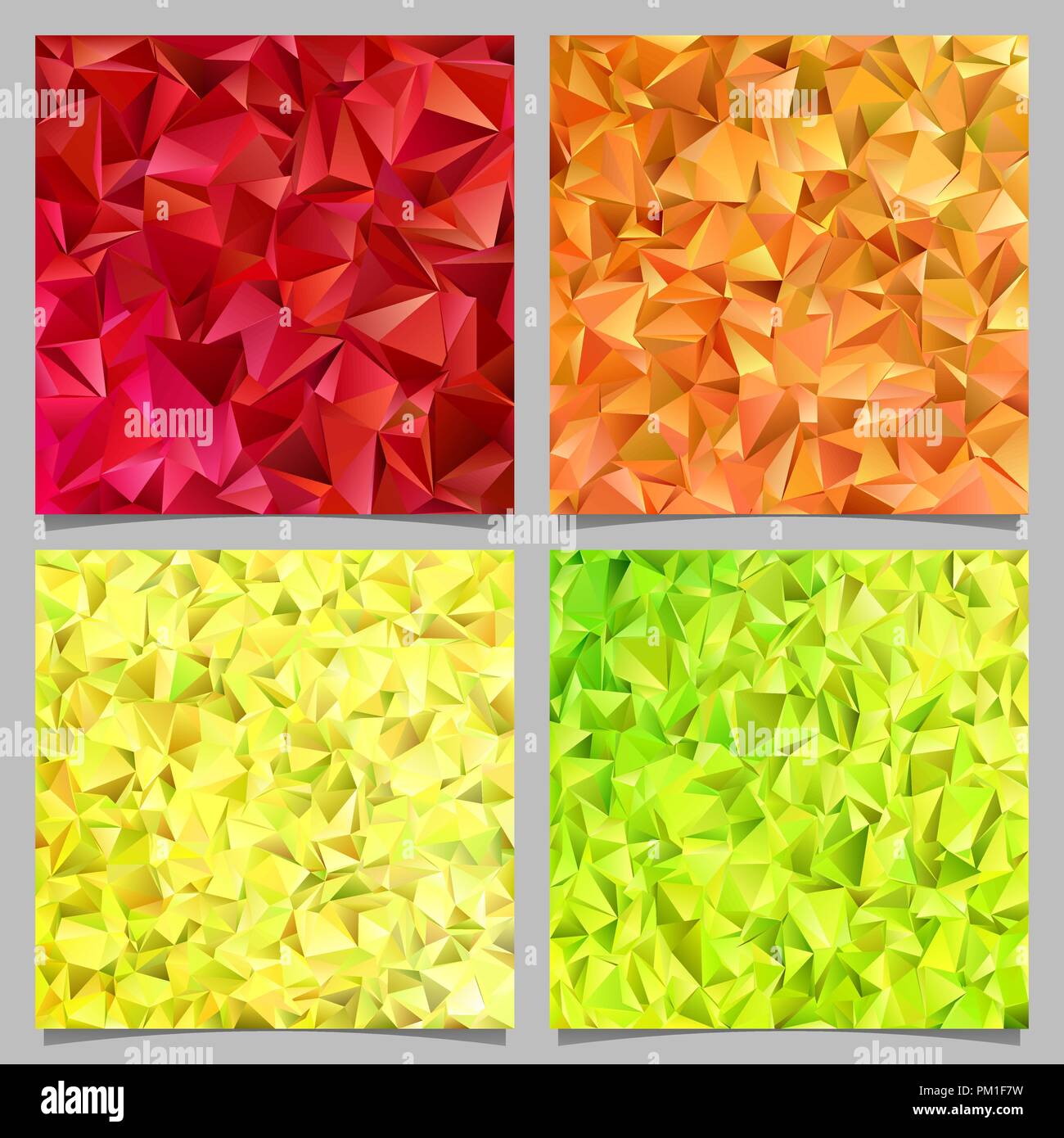 Abstract Tiled Triangle Pattern Background Set Vector Mosaic Design Stock Vector Image And Art