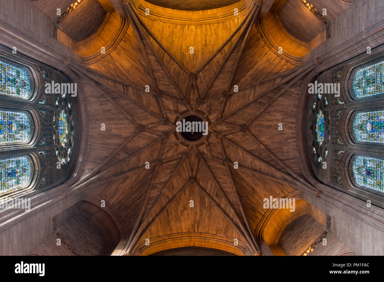 LIVERPOOL, UK, FEBRUARY 17, 2018: The world's highest gothic arches of ...