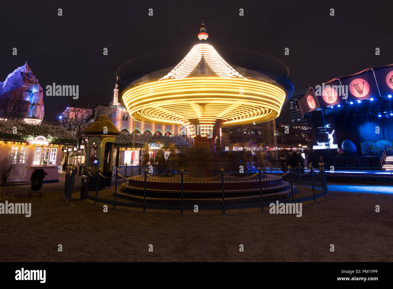 Copenhagen Tivoli Gardens Carousel High Resolution Stock Photography ...