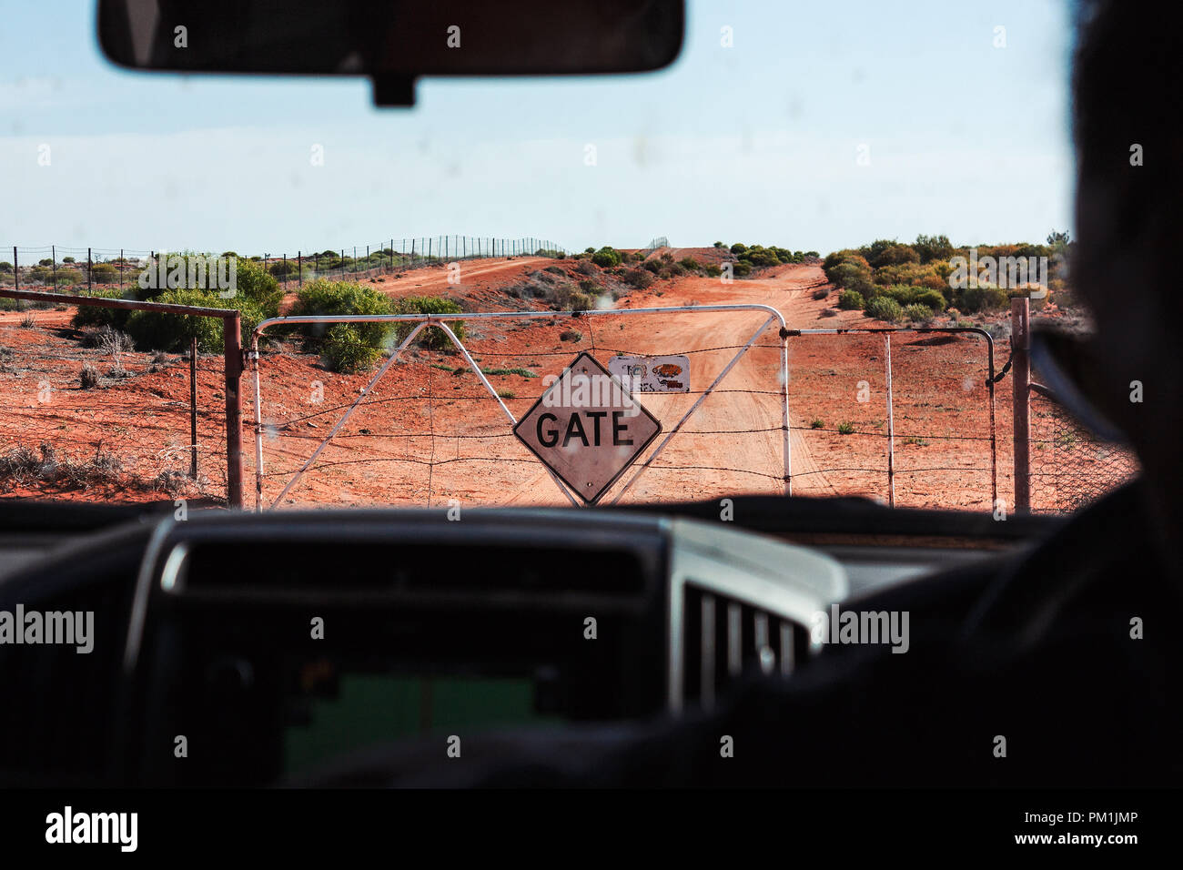 Wildlife protection gate at Outback Australia Stock Photo - Alamy
