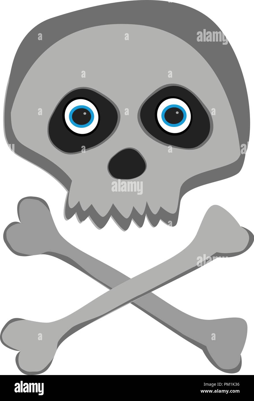 Scary Cartoon Skeleton