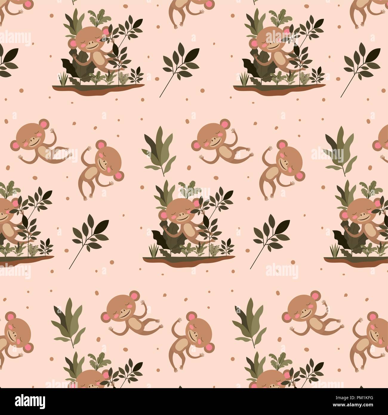 Child monkeys Stock Vector Images - Alamy