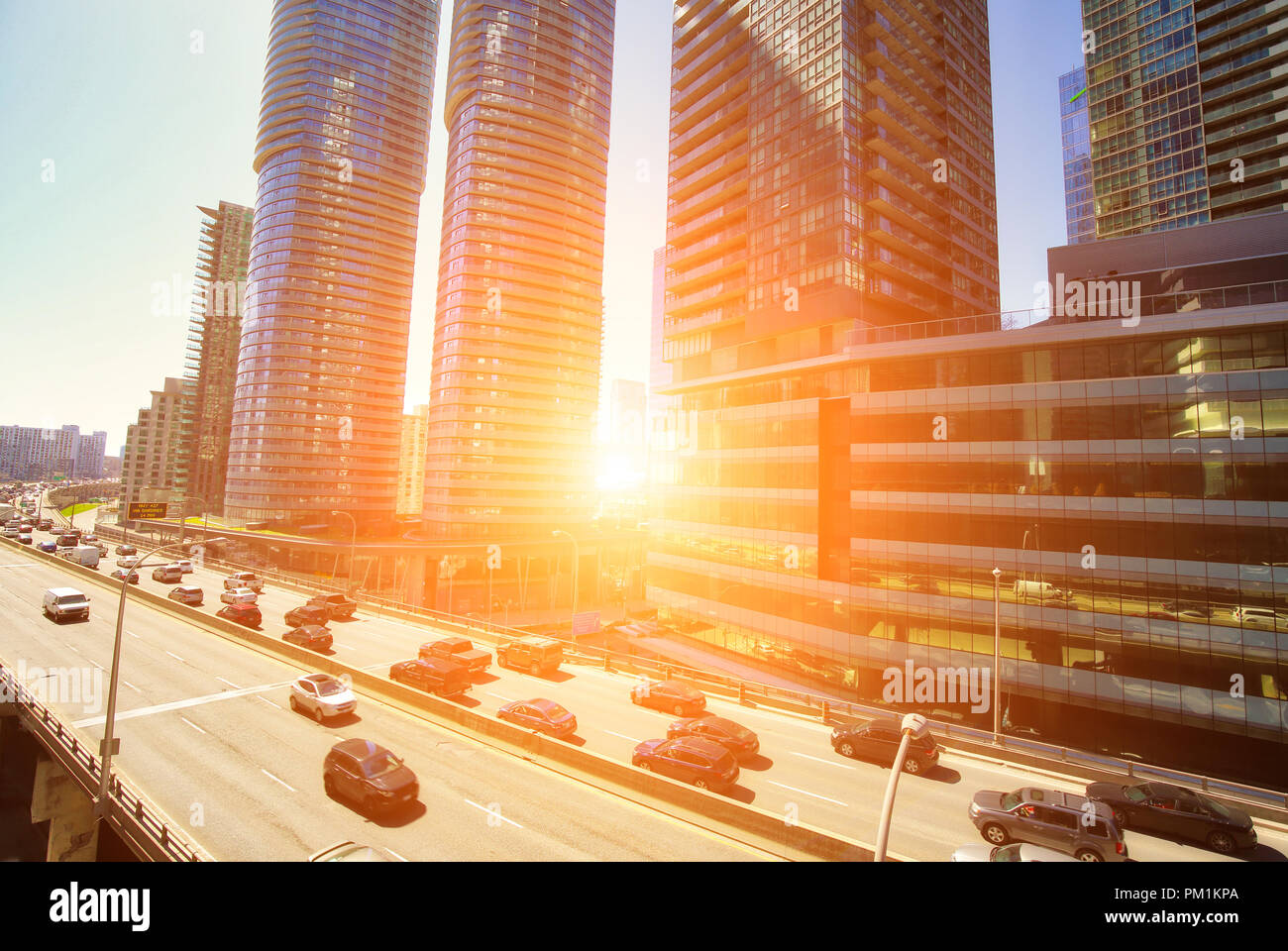 Skyline of Toronto financial district Stock Photo - Alamy