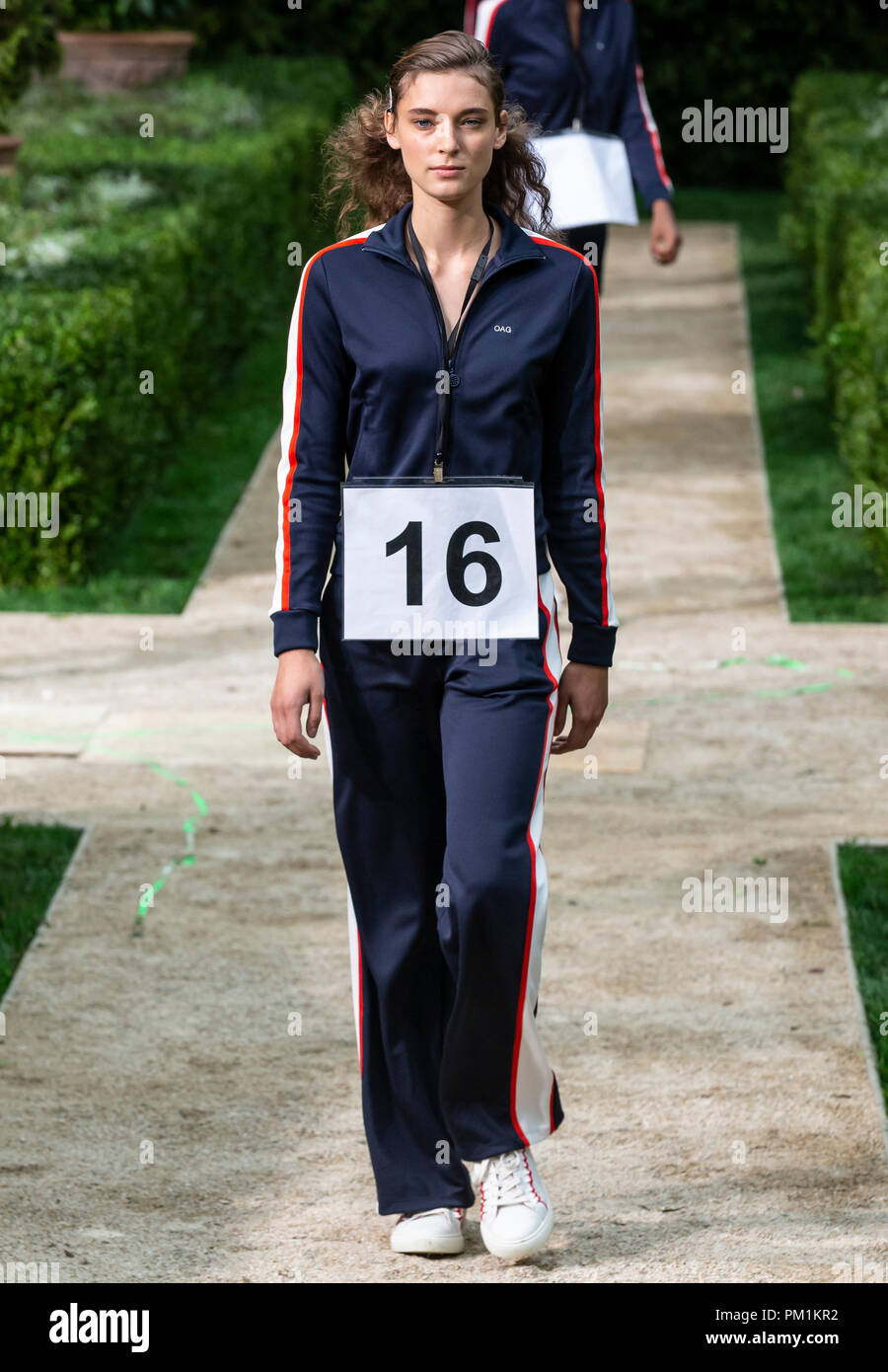 NEW YORK, NY - September 07, 2018: Ansley Gulielmi walks the runway ...