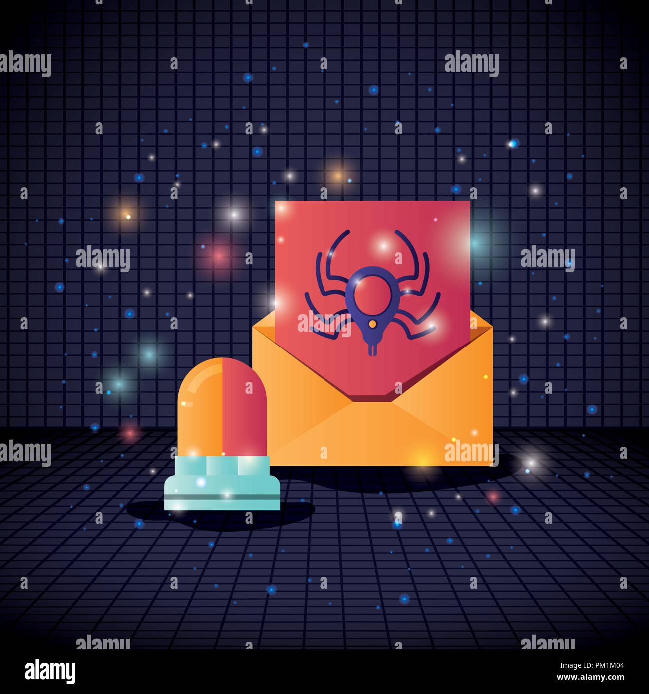 cyber security with envelope Stock Vector Image & Art - Alamy