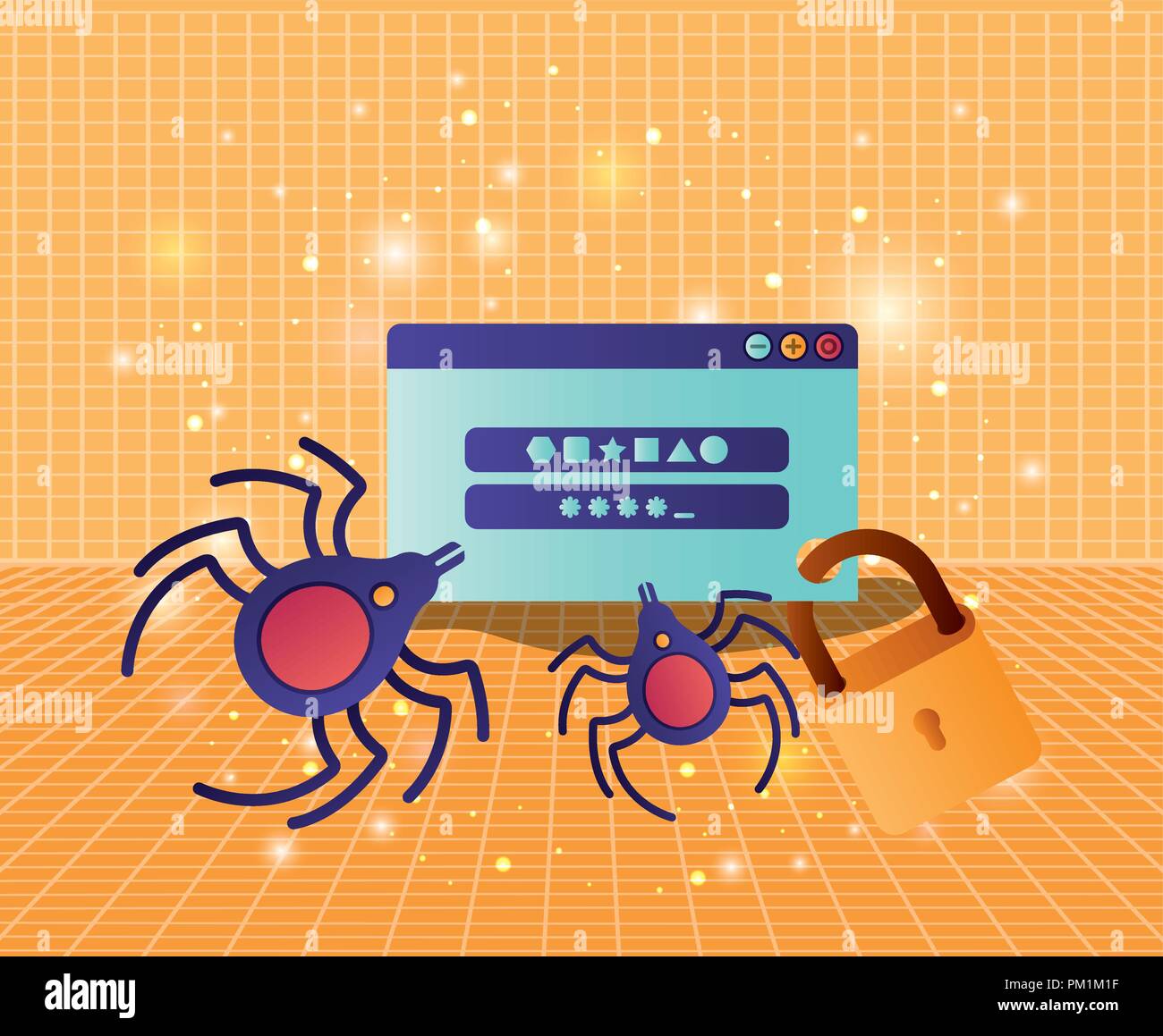 cyber security with webpage template Stock Vector Image & Art - Alamy