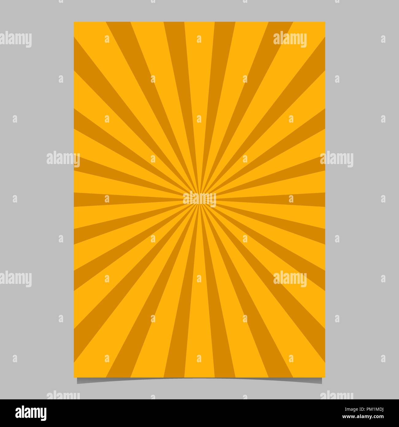 Abstract dynamic burst card template - vector document background ...