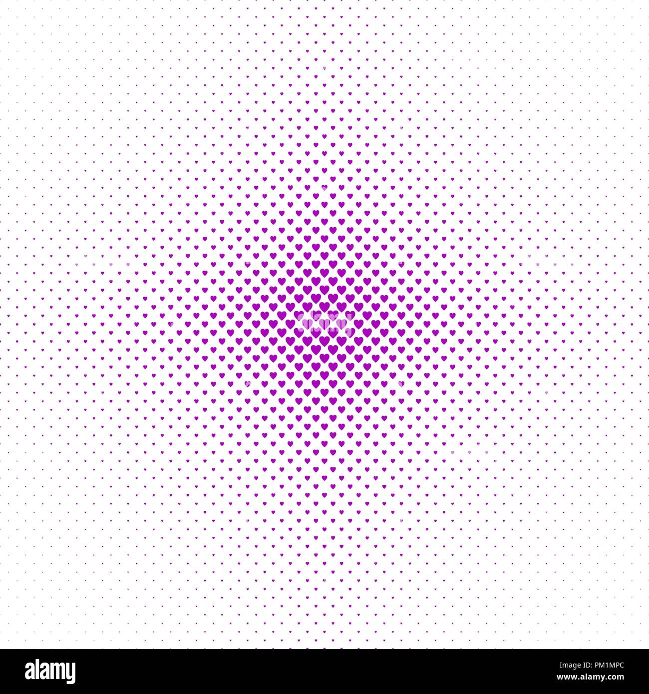Halftone heart background pattern - vector graphic design from purple ...