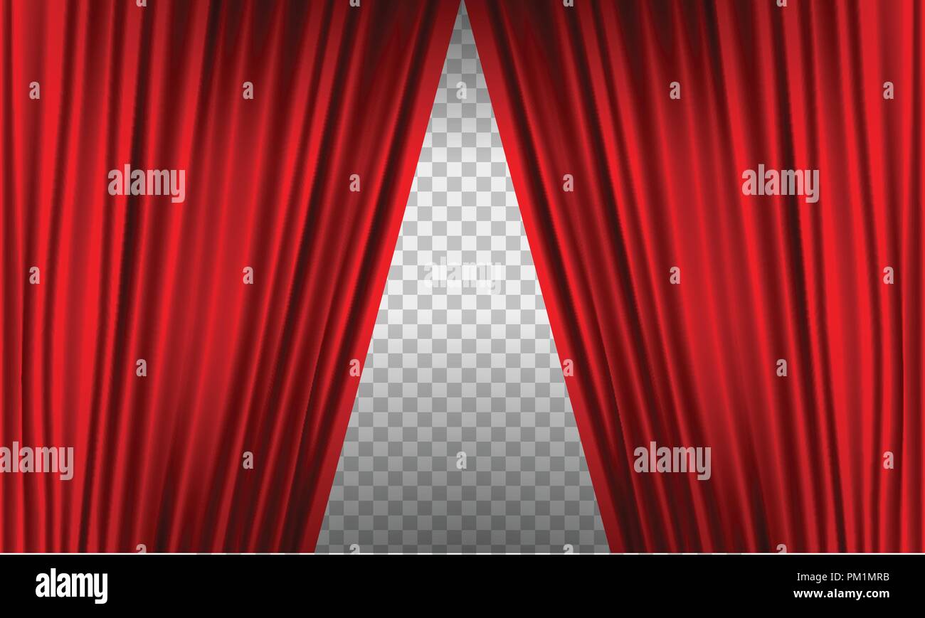 Opening Realistic red curtain with high detail. Vector illustration ...