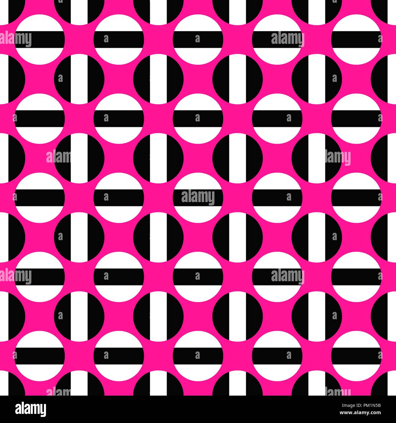 Seamless Geometrical Circle Pattern Design Background Color Vector