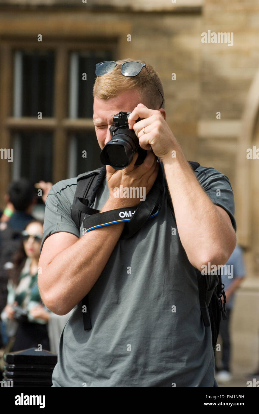 Man Taking Photograph Stock Photo - Alamy