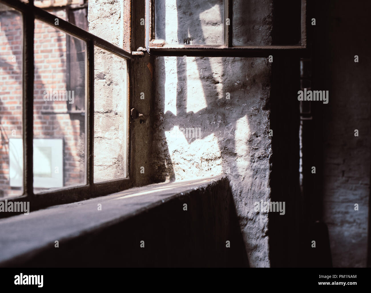 window in an old factory Stock Photo - Alamy