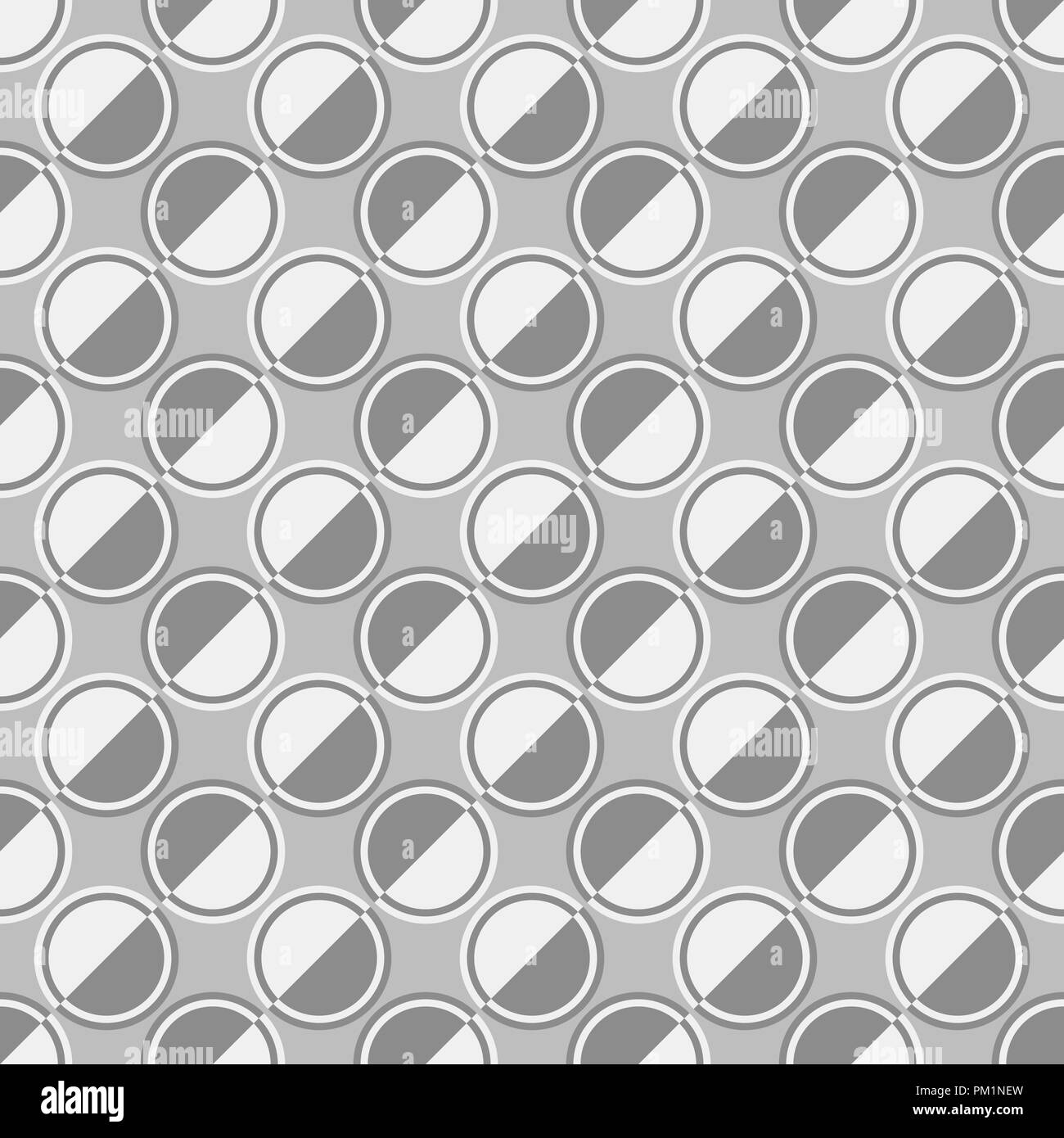 Grey abstract seamless geometrical circle pattern background Stock ...