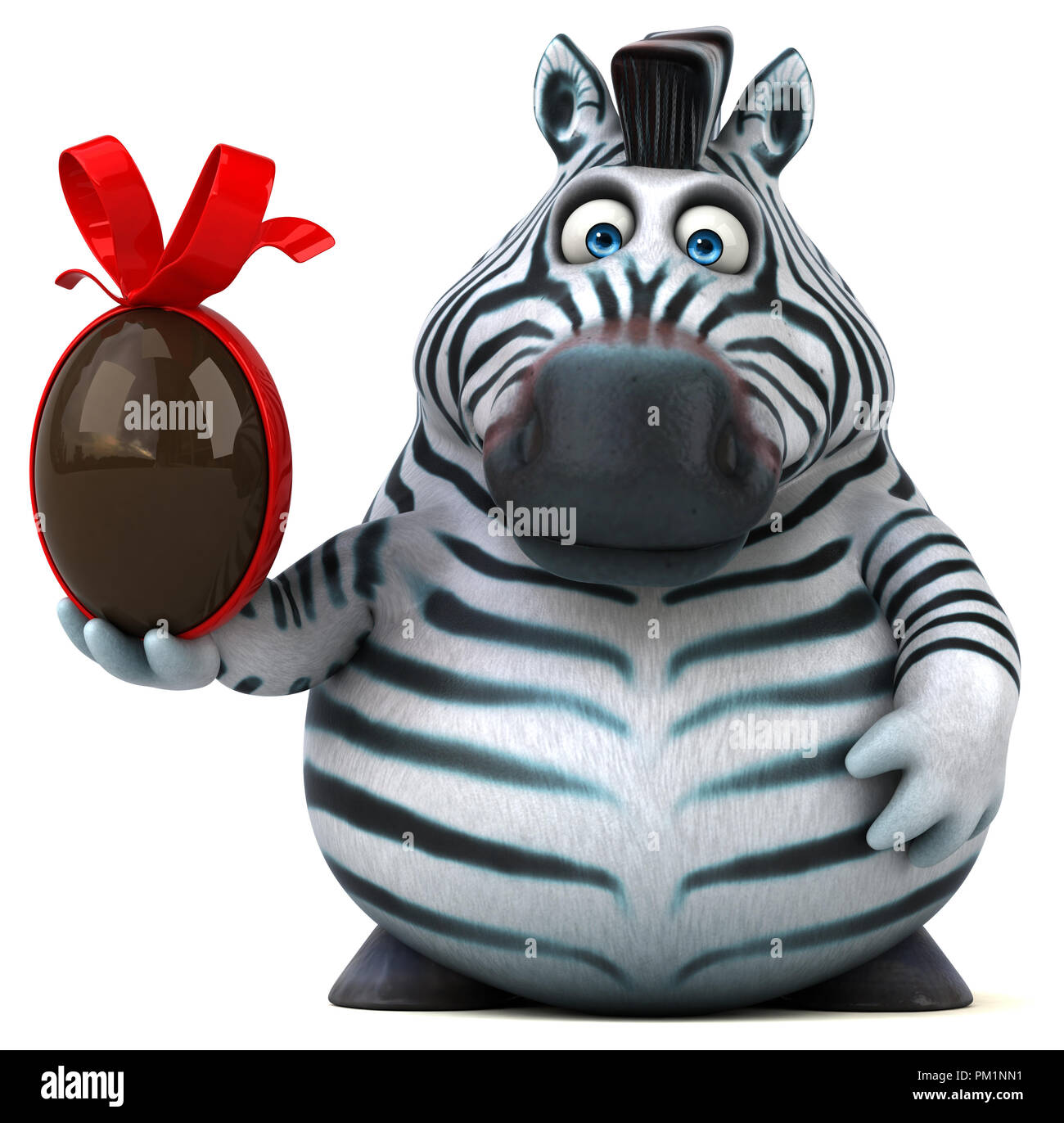 Fun zebra - 3D Illustration Stock Photo - Alamy