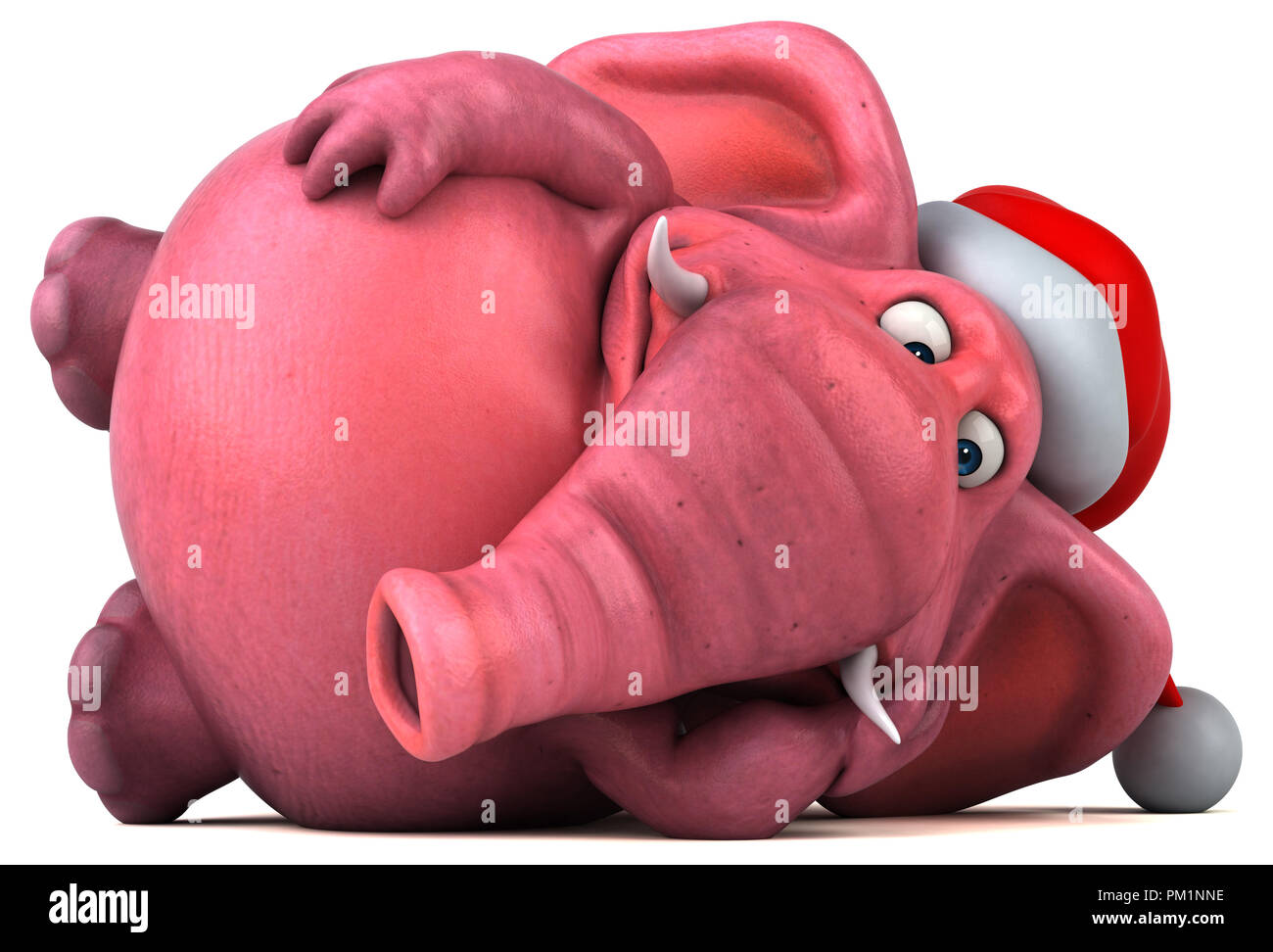 Pink elephant - 3D Illustration Stock Photo - Alamy