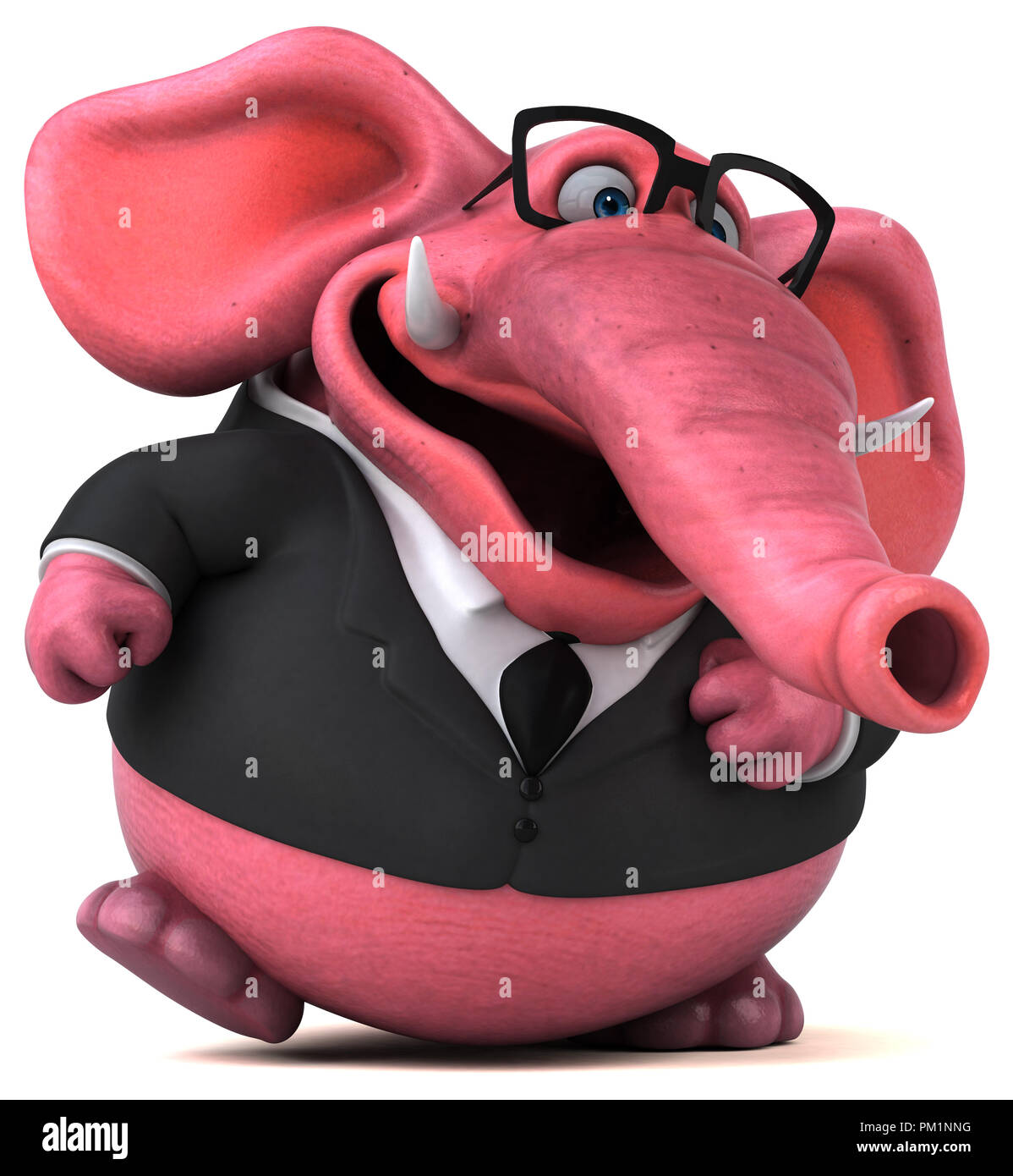 Fun elephant - 3D Illustration Stock Photo - Alamy