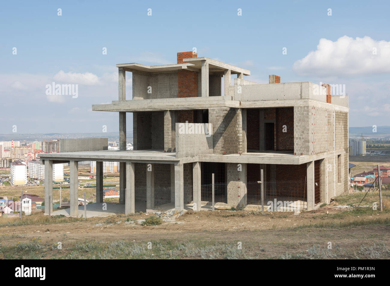 The abandoned construction of a small private house Stock Photo - Alamy