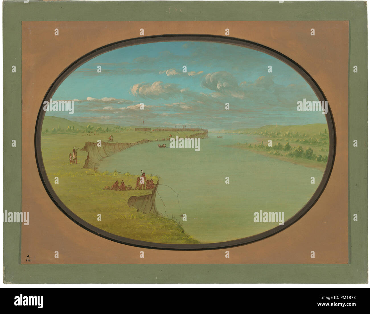 Mandan village george catlin hi-res stock photography and images - Alamy