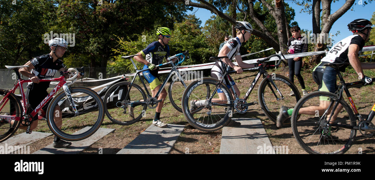UNITED STATES - Oct 20: Racing action at the DCCX cyclocross race ...