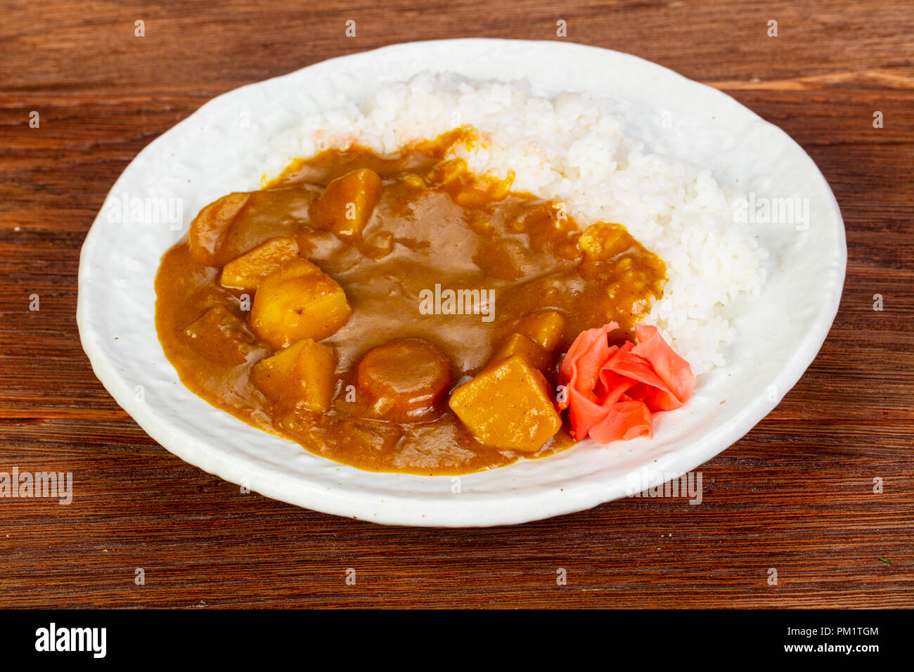 Vegan curry with vegetables and rice Stock Photo - Alamy