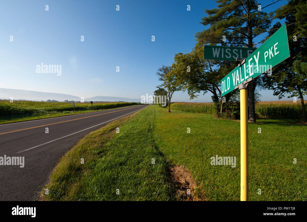 UNITED STATES - 2013: Old Route 11 looking south near Mt. Jackson ...